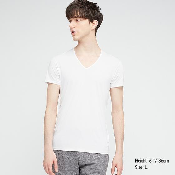 男裝 AIRism V領T恤(短袖) | UQ 搜尋