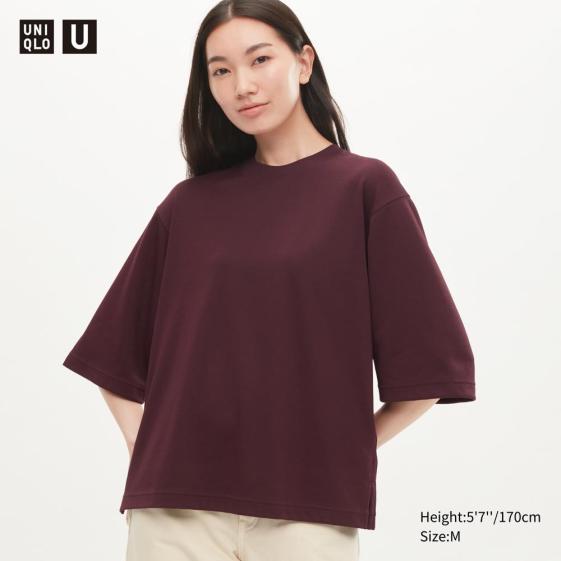 女裝 U AIRism棉質寬版T恤(短袖) | UQ 搜尋