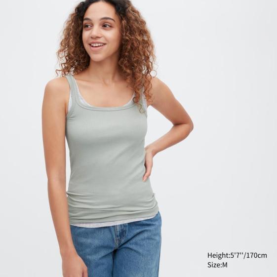 女裝 AIRism羅紋坦克背心(絲質混紡) | UQ 搜尋