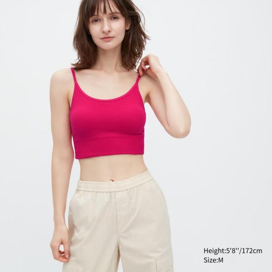 女裝 無縫短版BRATOP細肩帶背心#罩杯式上衣 | UQ 搜尋