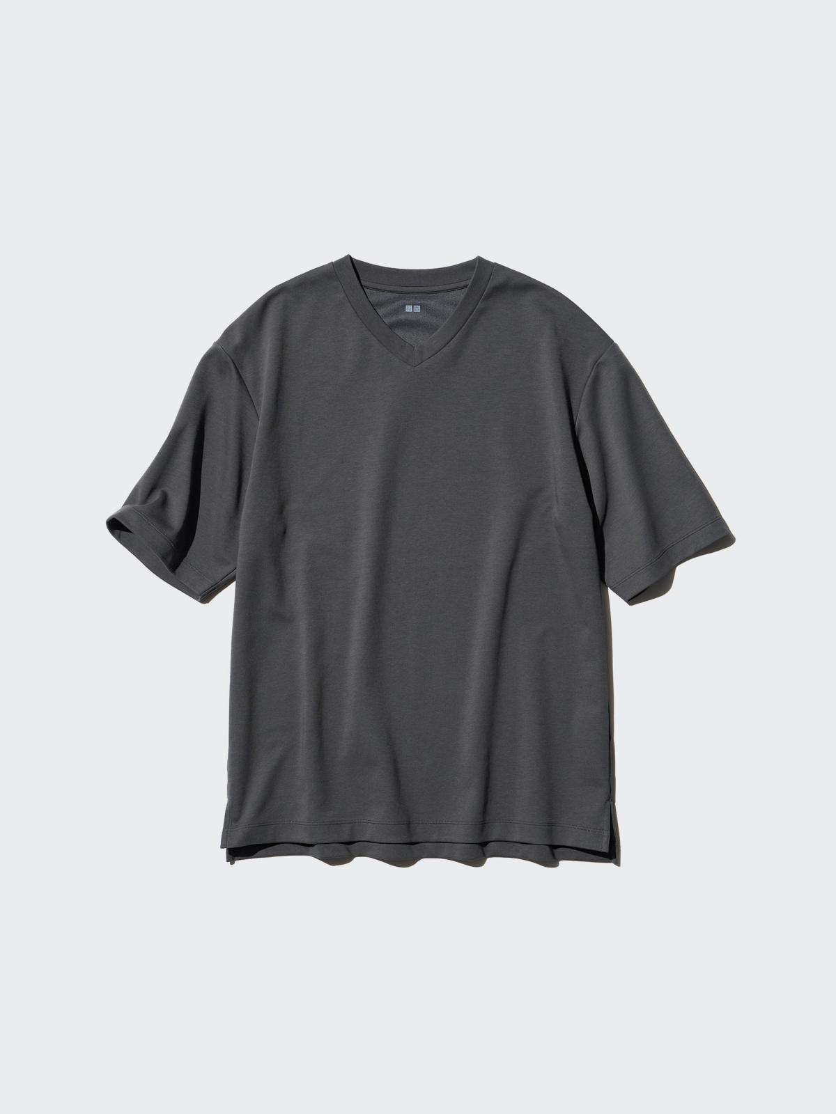 男裝 AIRism棉質休閒V領T恤(五分袖) | UQ 搜尋