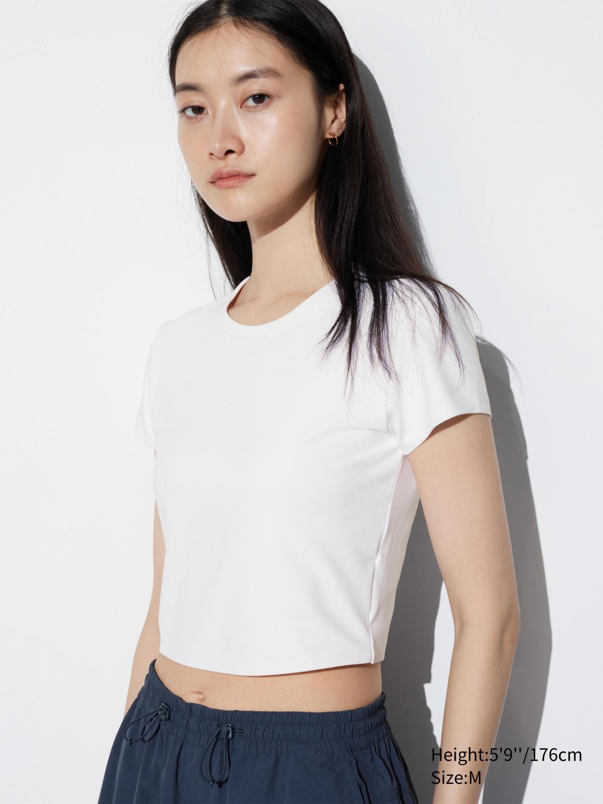 女裝 特級彈性AIRism短版T恤(短袖) | UQ 搜尋